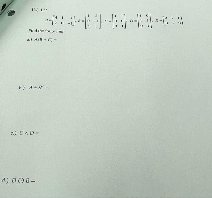 Solved 13.) Let. | Chegg.com