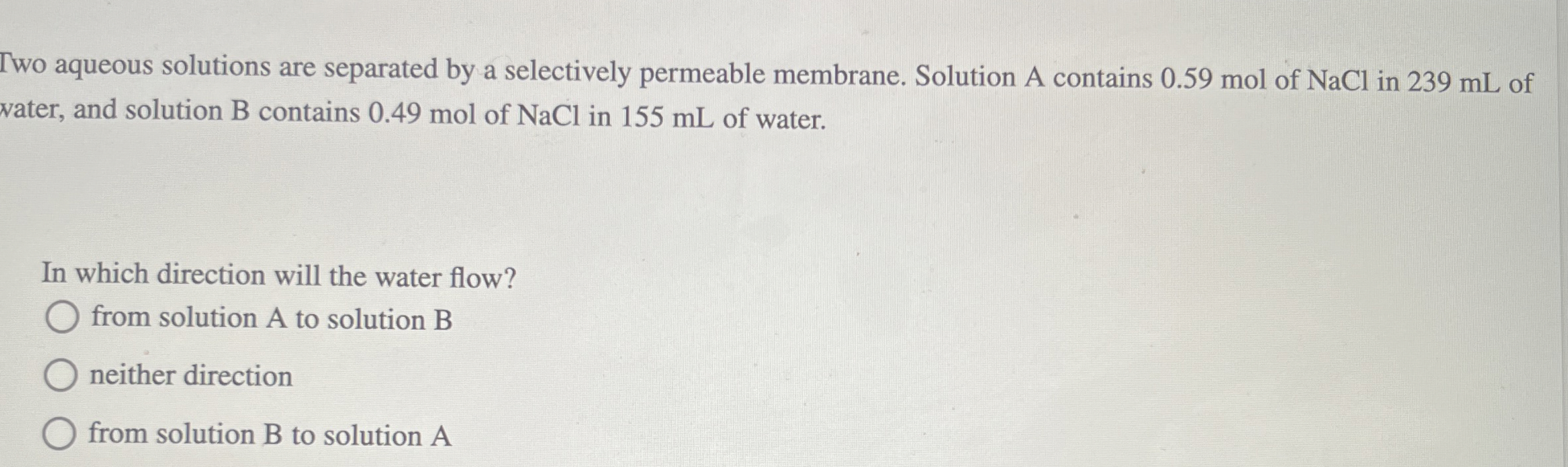 High Quality SOLUTION Two aqueous solutions are separated by a selectively | Chegg.com