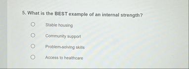 Solved What is the BEST example of an internal | Chegg.com