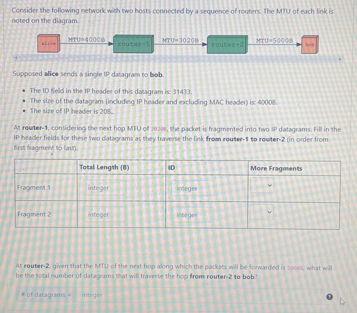 Solved Consider the following network with two hosts | Chegg.com