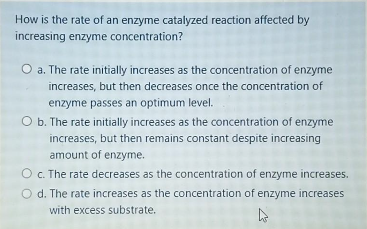 Solved How is the rate of an enzyme catalyzed reaction | Chegg.com