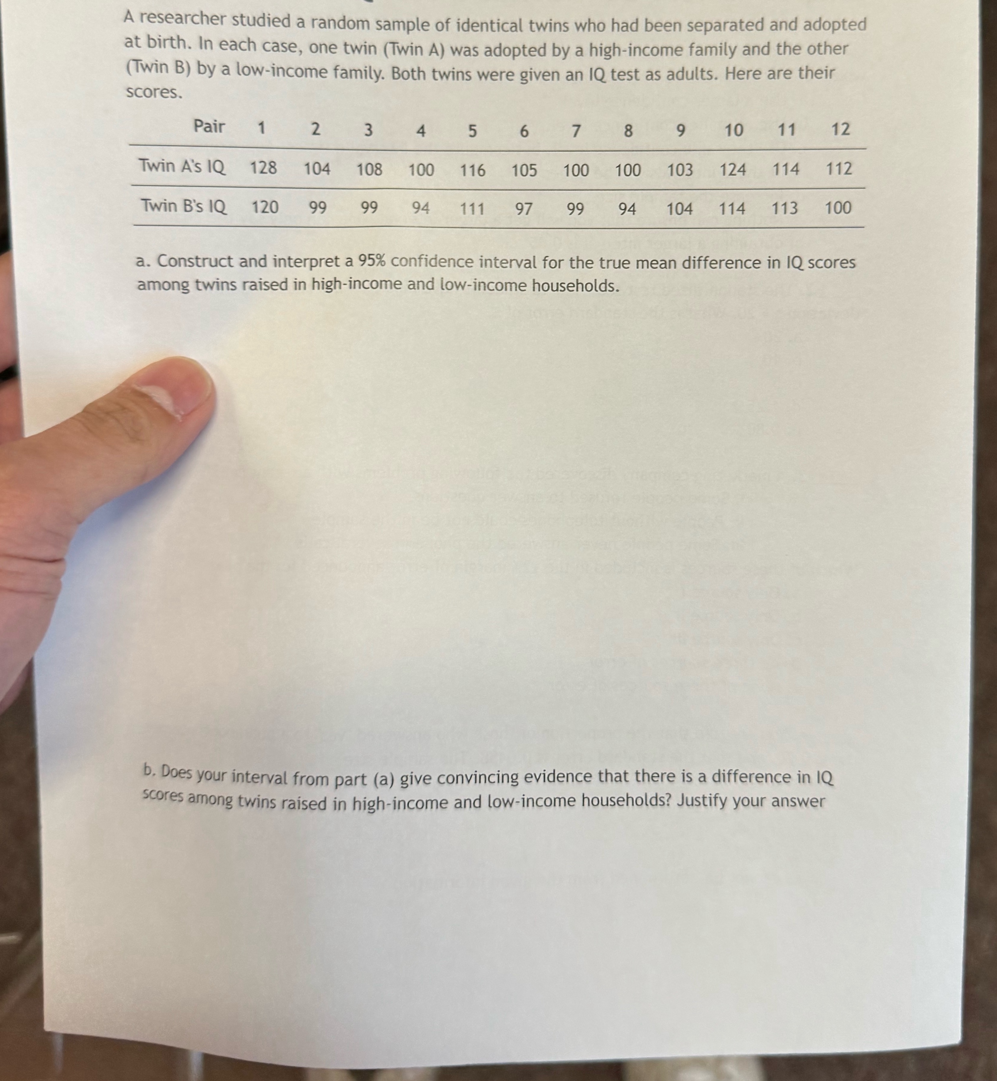 Solved A researcher studied a random sample of identical | Chegg.com