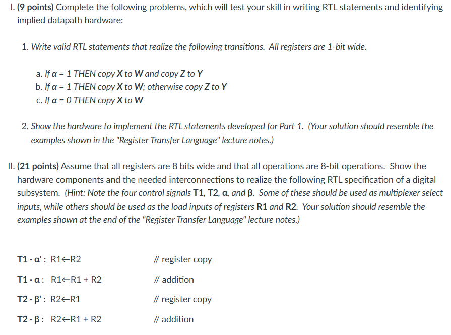 Solved (9 ﻿points) ﻿Complete the following problems, which | Chegg.com