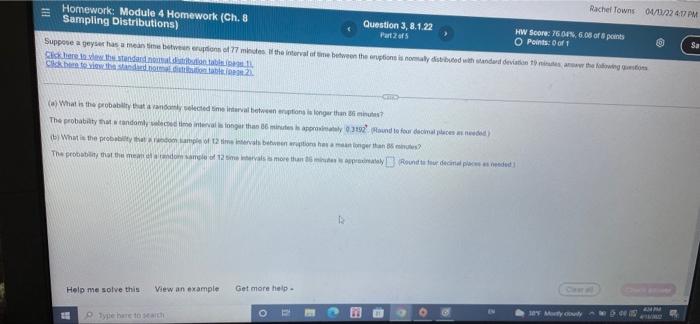 Solved Rachel Town 04/11/2247 PM HIT Homework: Module 4 | Chegg.com
