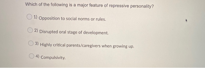 Solved Which of the following is a major feature of | Chegg.com