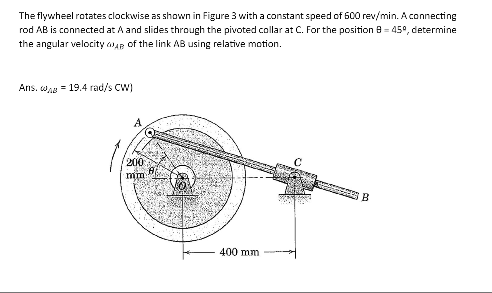 Solved The flywheel rotates clockwise as shown in Figure 3 | Chegg.com