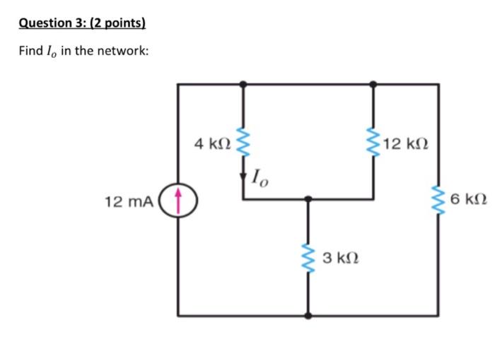Solved Find IO in the network: | Chegg.com