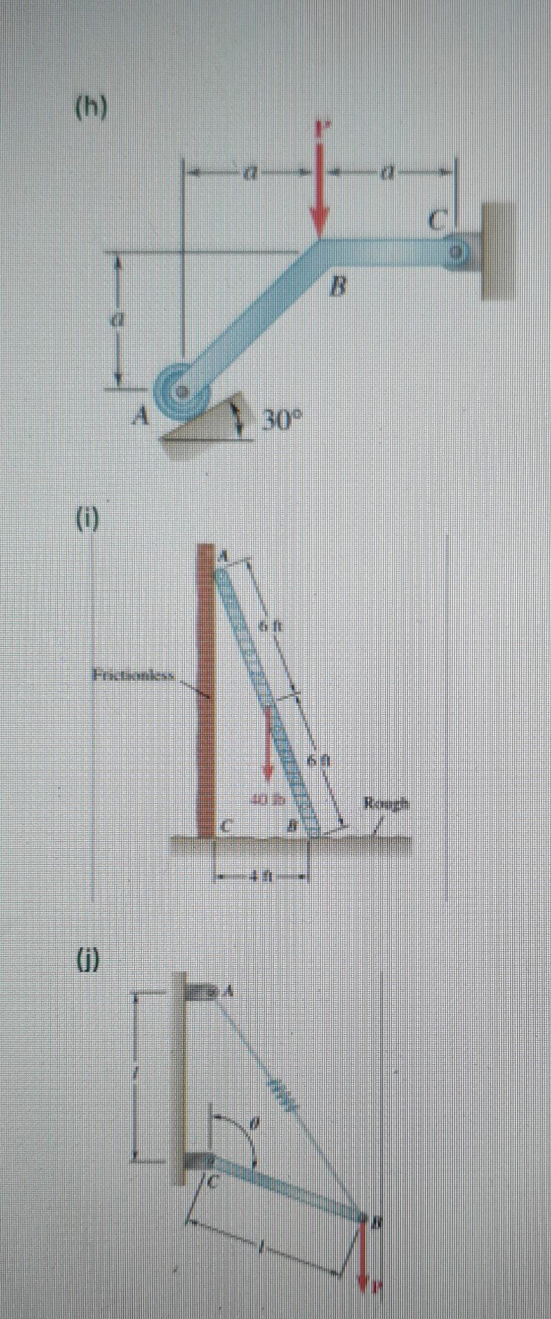 Solved For each schematic, draw the FBD and write the | Chegg.com