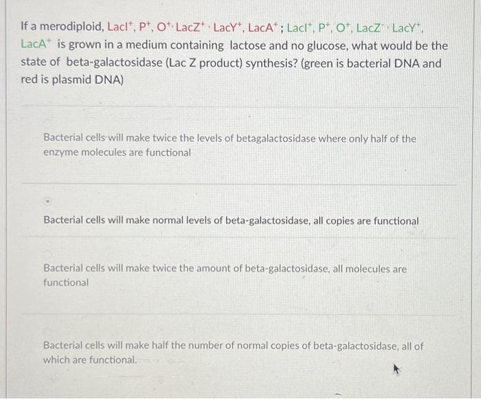 Solved If a merodiploid, | Chegg.com