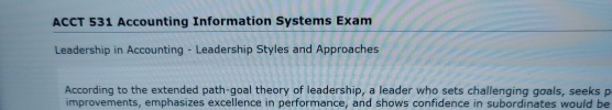 Solved ACCT 531 ﻿Accounting Information Systems | Chegg.com