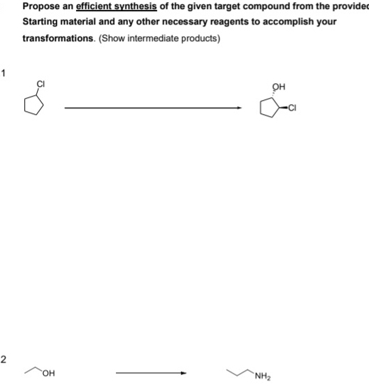 Solved Propose an efficient synthesis of the given target | Chegg.com