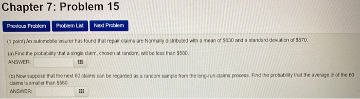 Solved Chapter 7: Problem 16 Previous Problem Problem List | Chegg.com