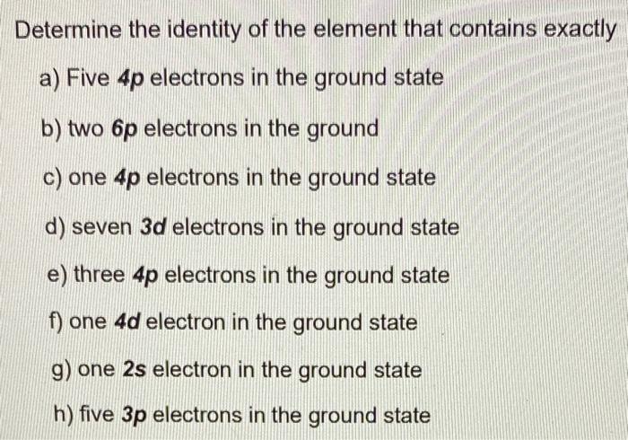 Solved Determine the identity of the element that contains | Chegg.com