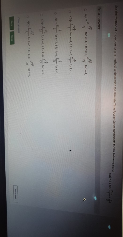 Solved Use the method of inspection (or any method) to | Chegg.com