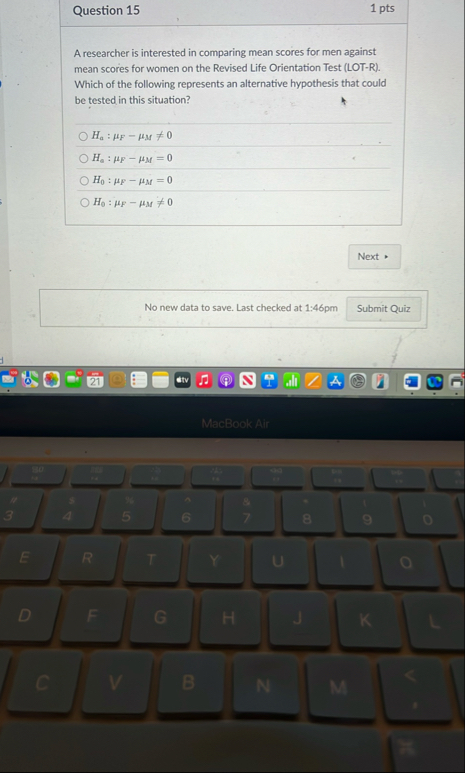 Solved Question 151 ﻿ptsA researcher is interested in | Chegg.com