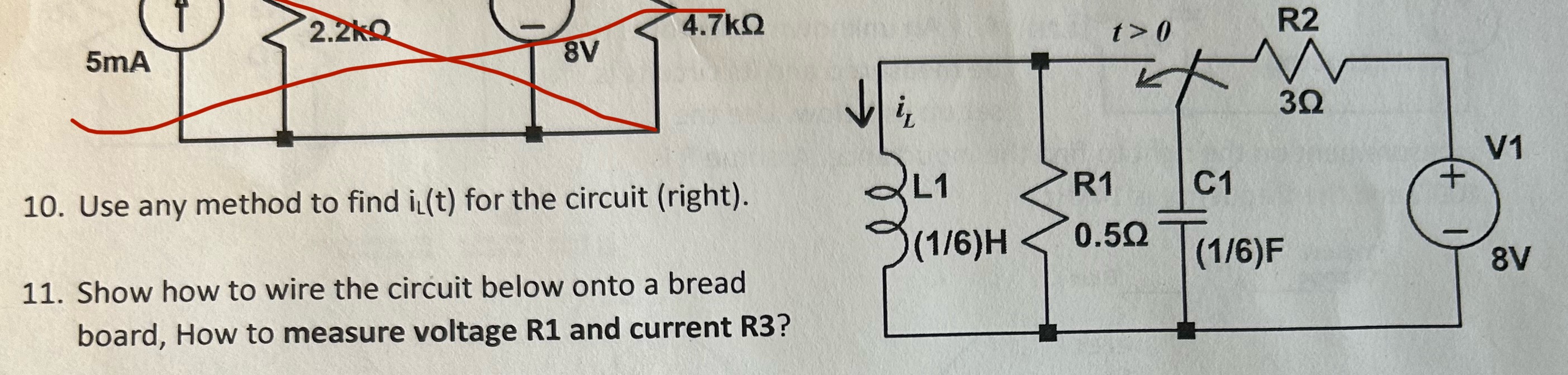 Solved Use any method to find iL(t) ﻿for the circuit | Chegg.com