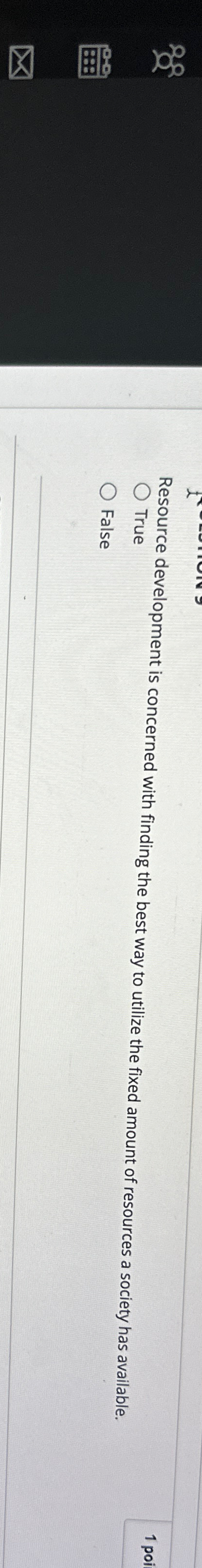 Solved Resource development is concerned with finding the | Chegg.com