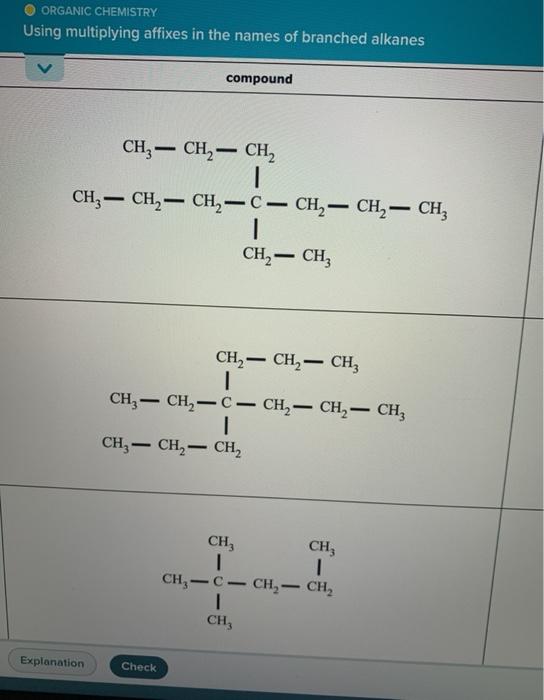 Solved O ORGANIC CHEMISTRY Using multiplying affixes in the | Chegg.com