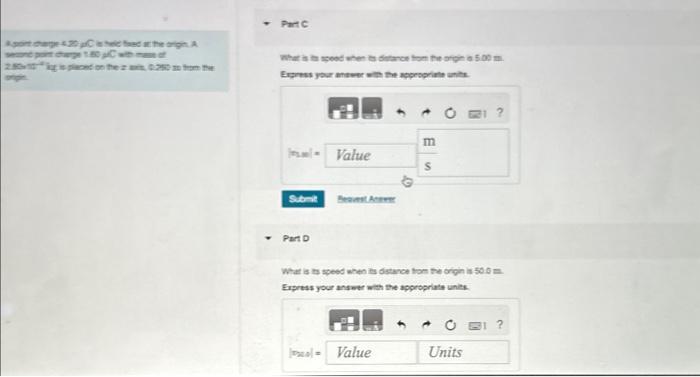 Solved A point charge 4.20μC is hold foed at the origin. A | Chegg.com