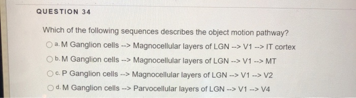 Solved QUESTION 34 Which of the following sequences | Chegg.com