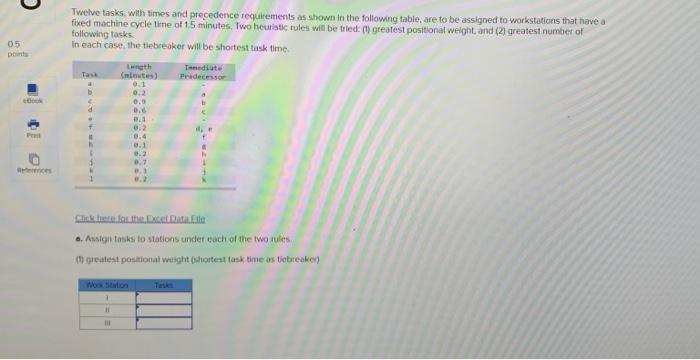 Solved Tweive tasks, with times and precedence requirements | Chegg.com