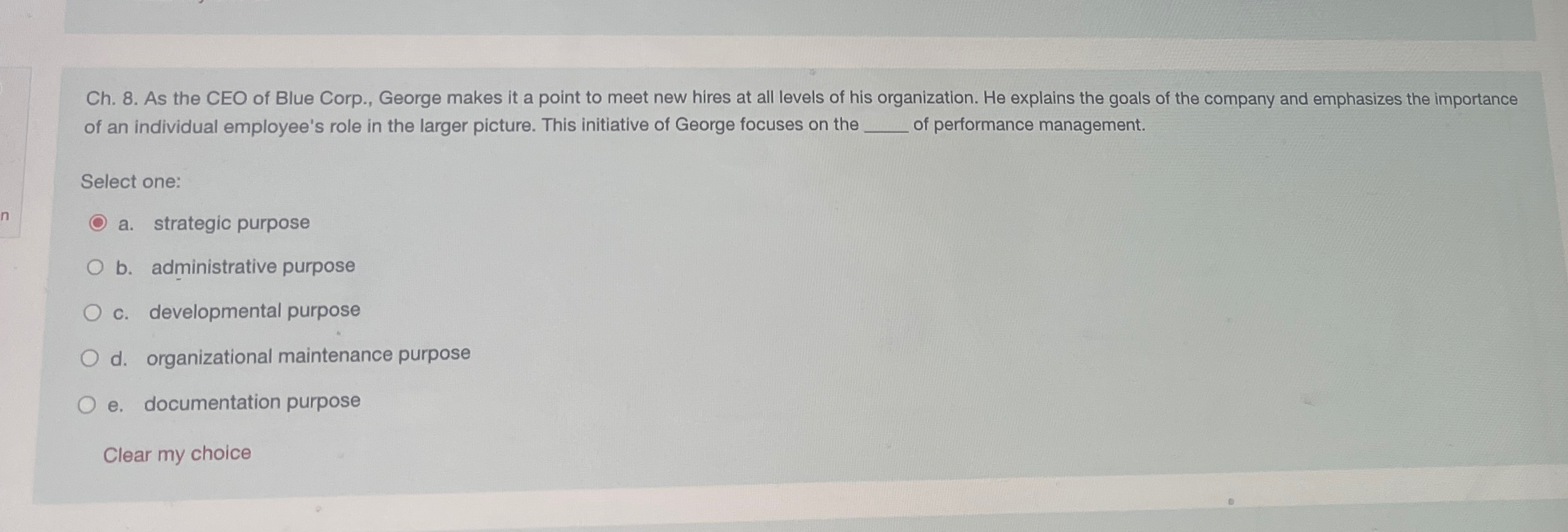 Solved Ch. 8. ﻿As the CEO of Blue Corp., George makes it a | Chegg.com