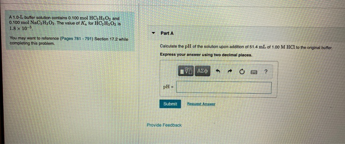 Solved A 1.0-L buffer solution contains 0.100 mol HC,H,O, | Chegg.com