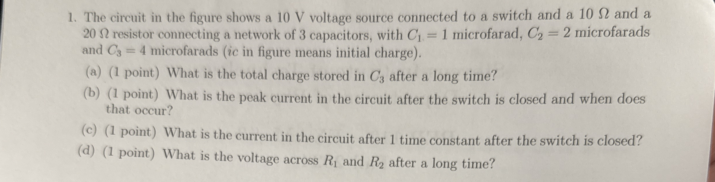The circuit in the figure shows a 10 ﻿V voltage | Chegg.com