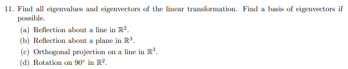 Solved Find all eigenvalues and eigenvectors of the linear | Chegg.com