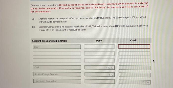 Solved Consider these transactions: (Credit account titles | Chegg.com