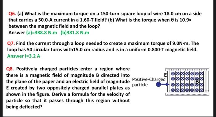 Solved Q6. (a) What is the maximum torque on a 150 -turn | Chegg.com