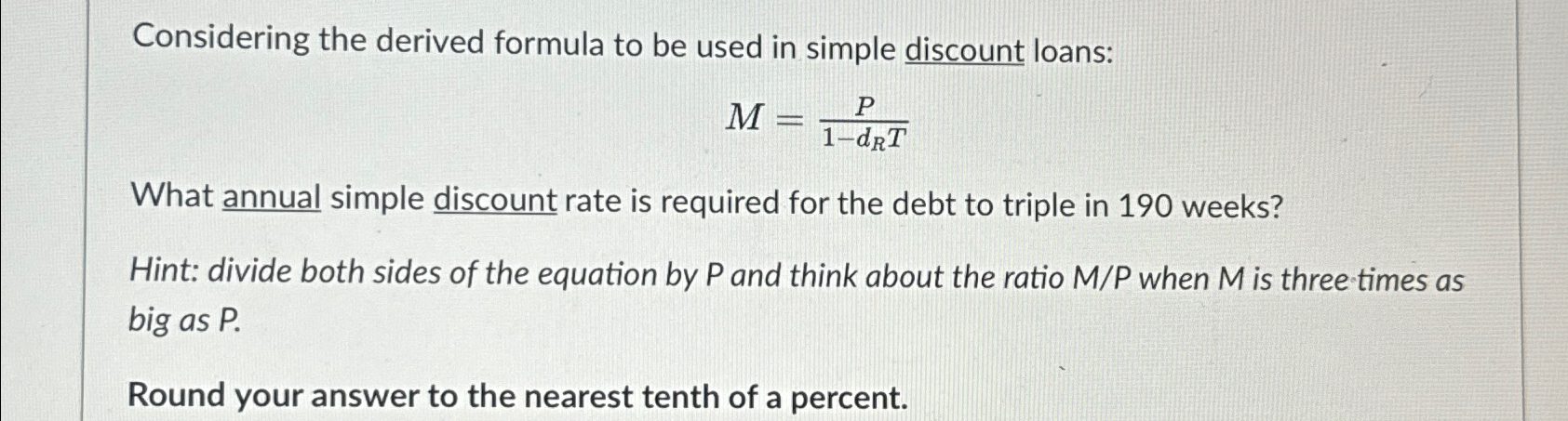 Solved Considering the derived formula to be used in simple | Chegg.com