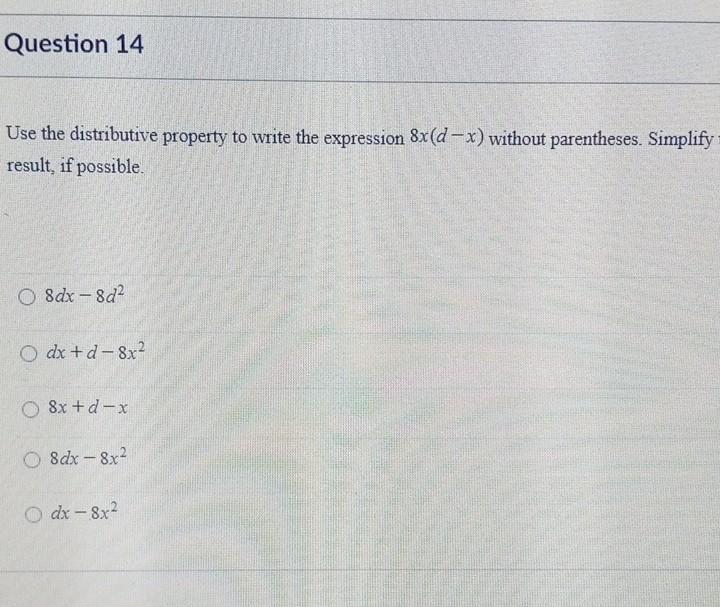 Solved Use the distributive property to write the expression | Chegg.com