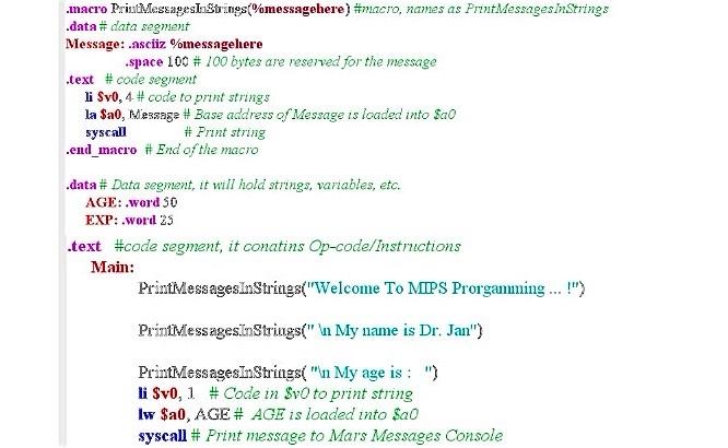 Solved Data Data Segment Message Asciiz Messagehere 