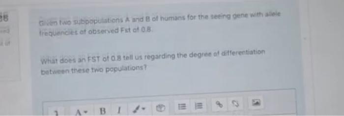 Solved Given two sabpopulations A and B of humans for the | Chegg.com