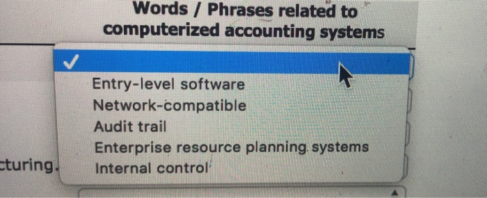 Solved Match each word or phrase with the best description | Chegg.com