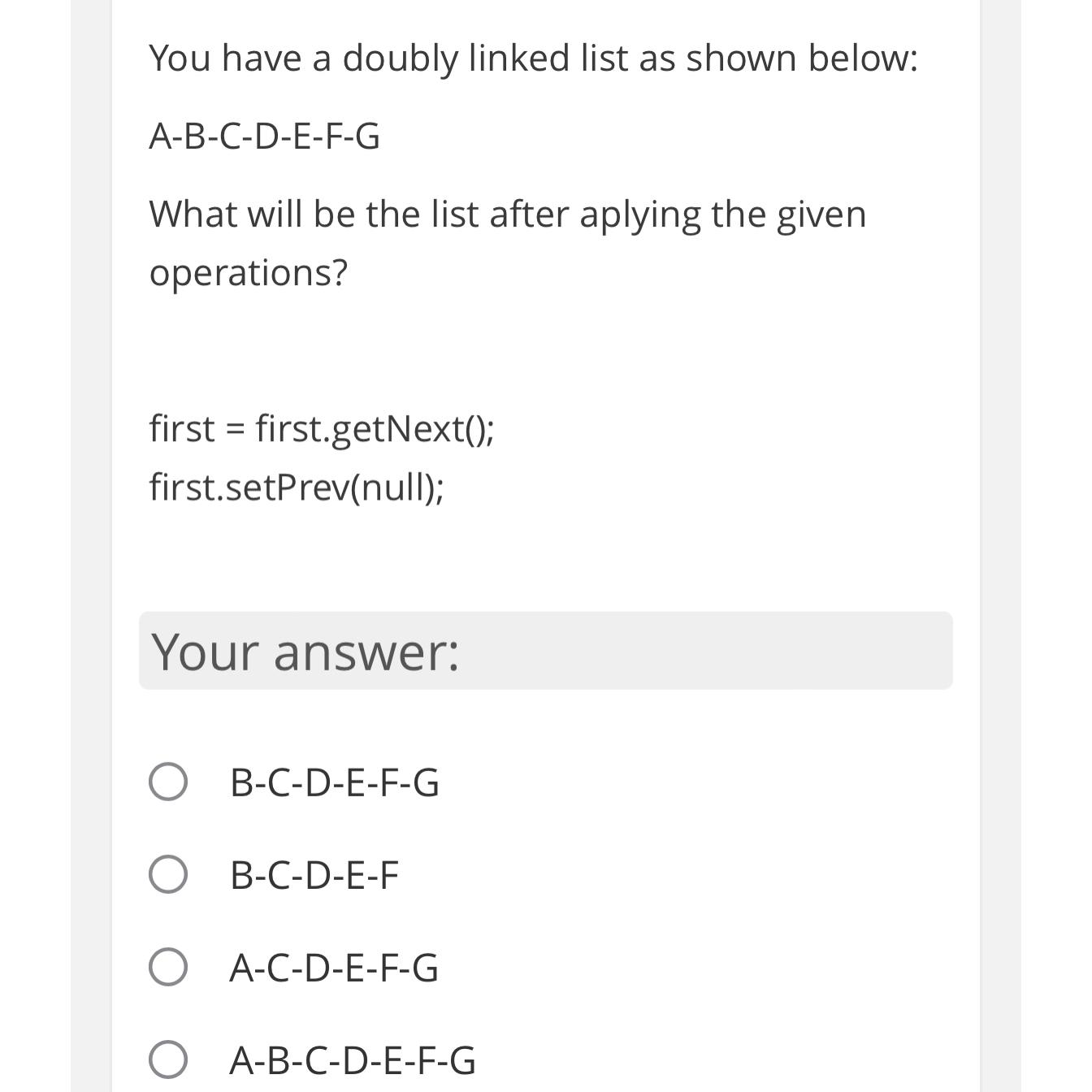 Solved You have a doubly linked list as shown | Chegg.com