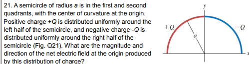 Solved A semicircle of radius a ﻿is in the first and | Chegg.com