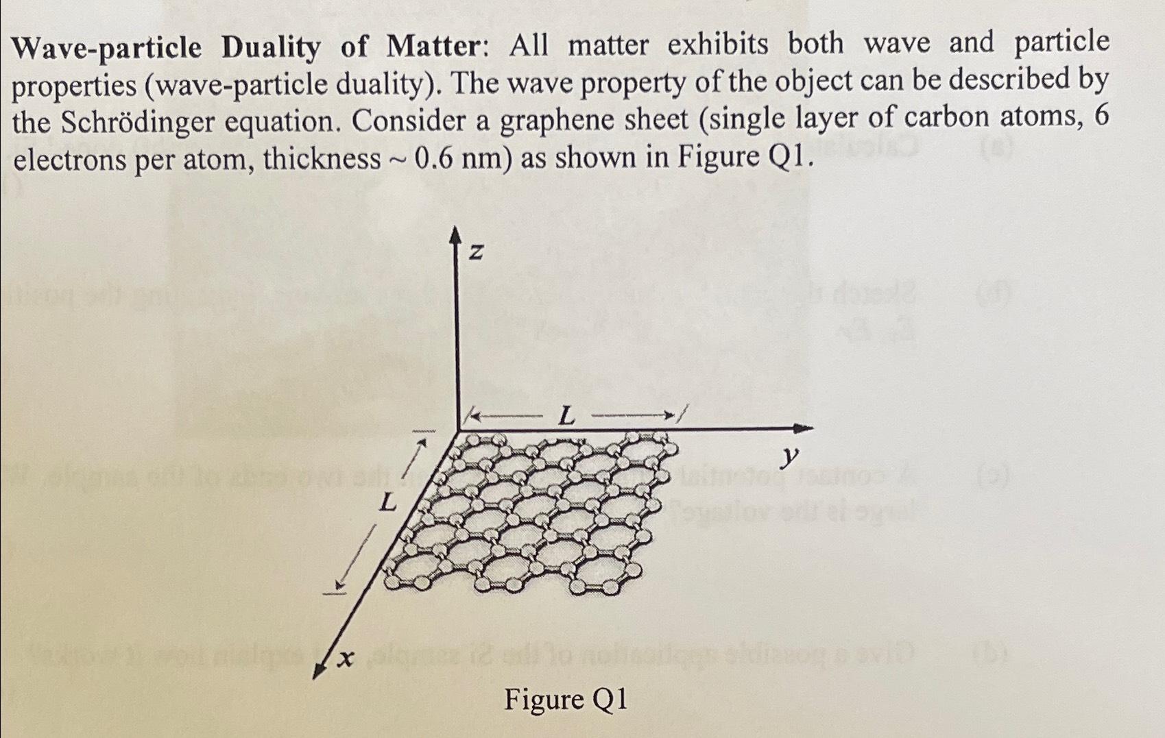 Solved Wave-particle Duality of Matter: All matter exhibits | Chegg.com