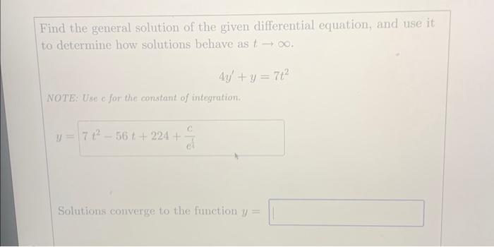 Solved Find the general solution of the given differential | Chegg.com
