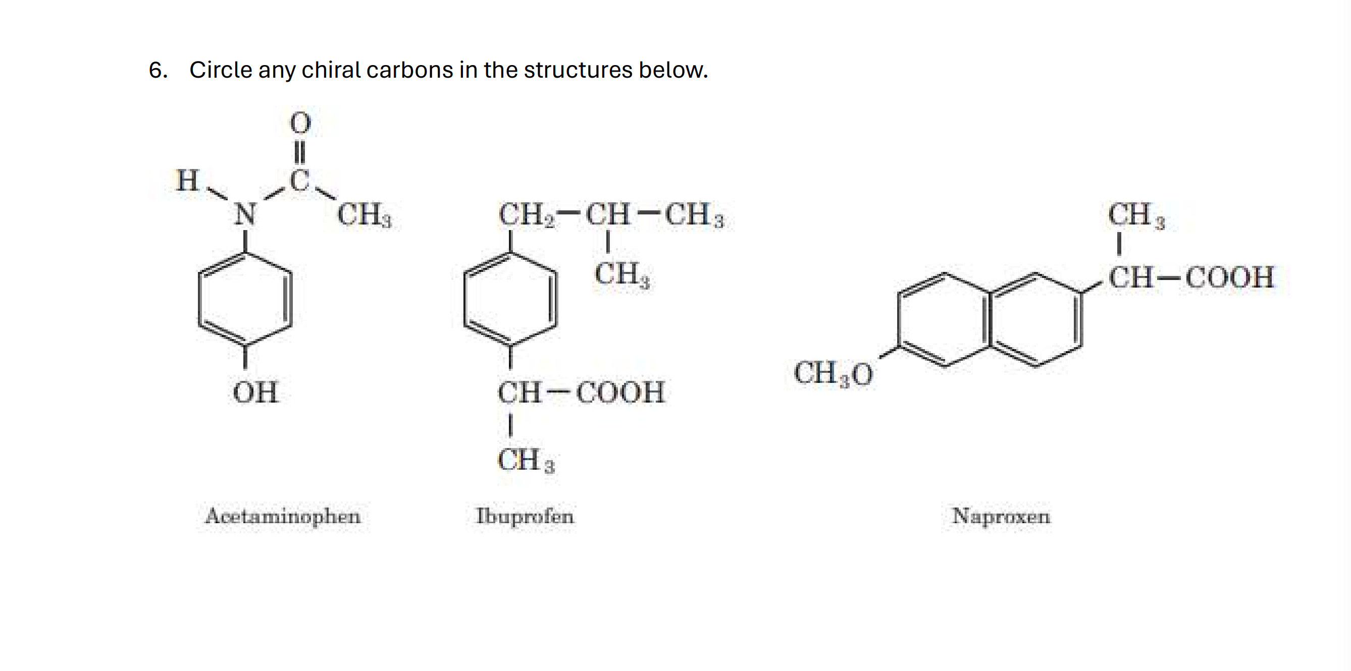 Solved Circle any chiral carbons in the structures | Chegg.com