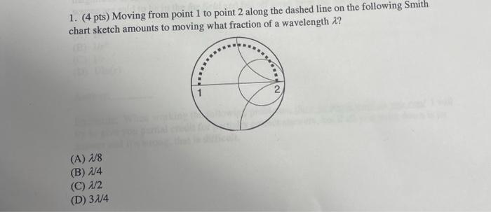Solved 1. (4 pts) Moving from point 1 to point 2 along the | Chegg.com