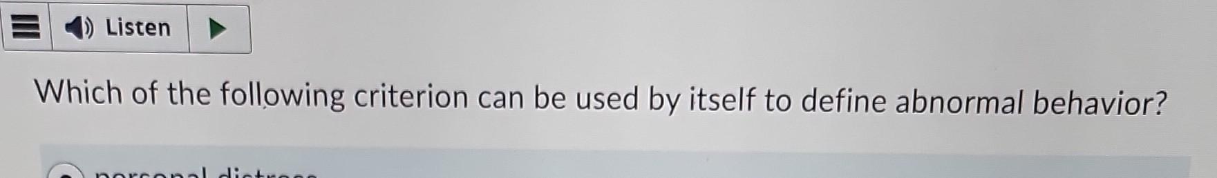 Which of the following criterion can be used by | Chegg.com