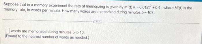 Solved Suppose that in a memory experiment the rate of | Chegg.com