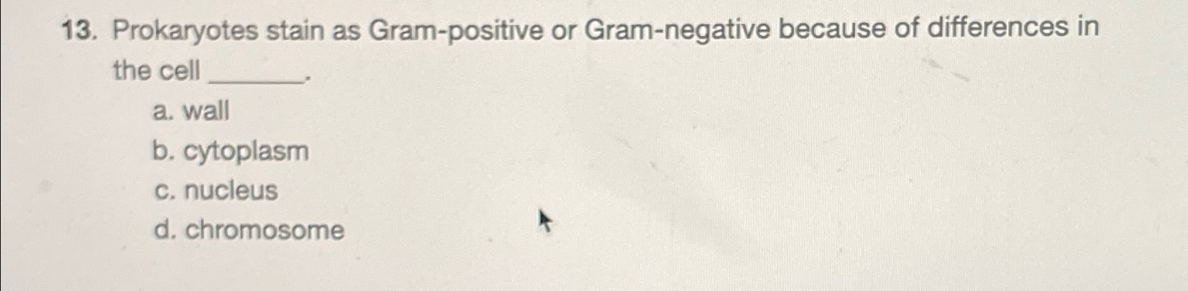 Solved Prokaryotes stain as Gram-positive or Gram-negative | Chegg.com