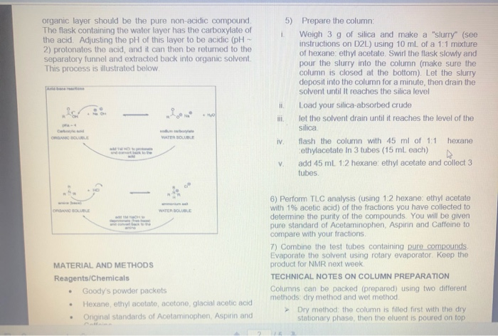 1) Calculate the recovery of each compounds you | Chegg.com