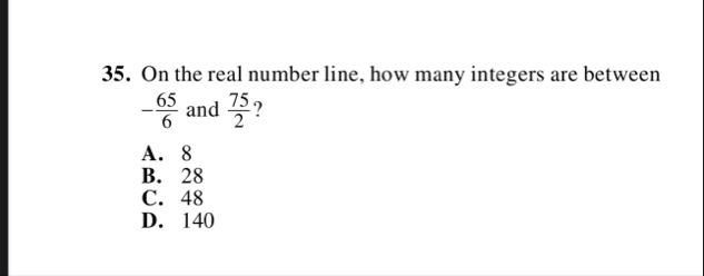 Solved On the real number line, how many integers are | Chegg.com
