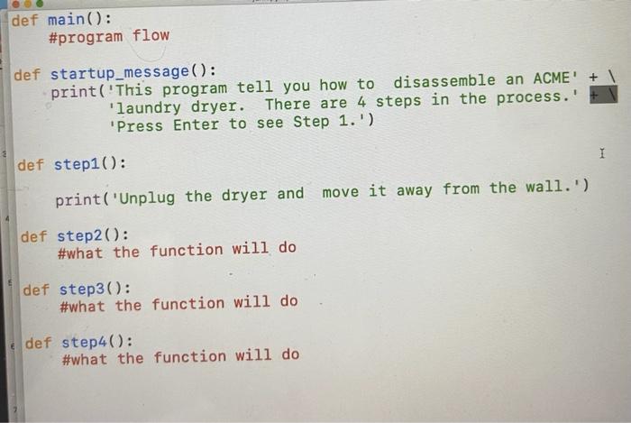 Solved This program tell you how to disassemble an ACME | Chegg.com