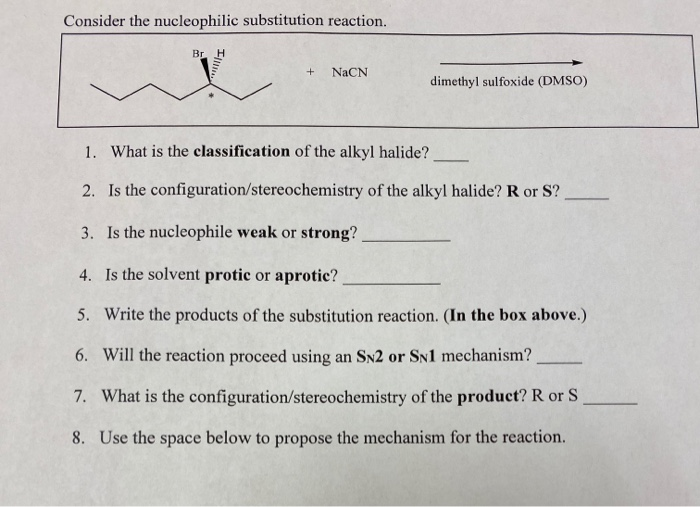 Solved Consider the nucleophilic substitution reaction. + | Chegg.com