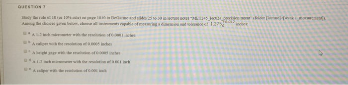 Solved QUESTION 7 Study the rule of 10 (or 10% rule) on page | Chegg.com